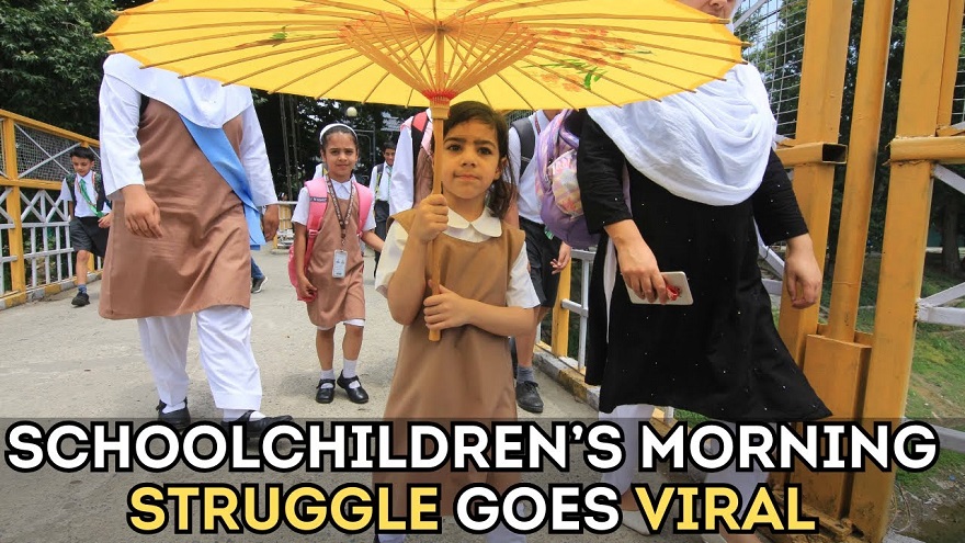 Video: School Children Morning Struggle Goes Viral – Kashmir Observer