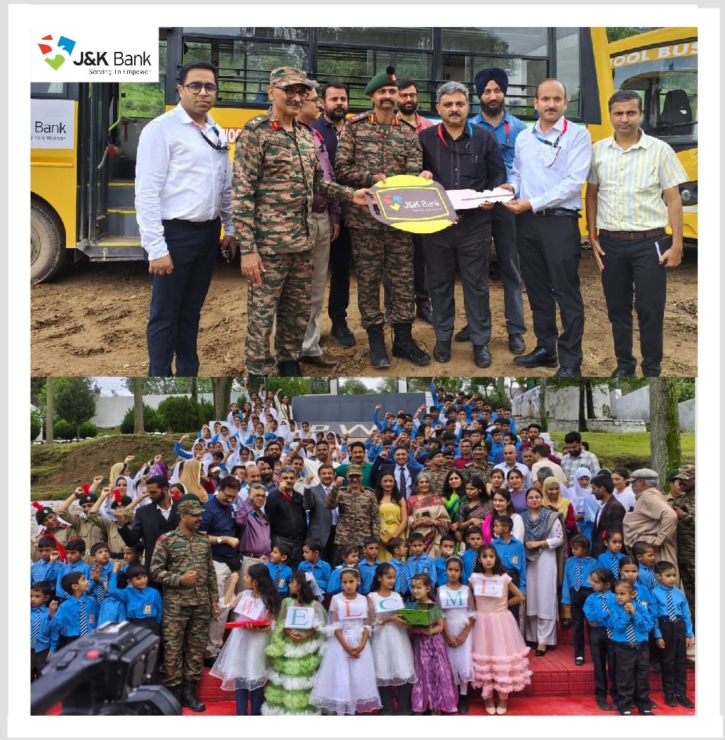 Under CSR, J&K Bank Provides Bus To Pinewood School – Kashmir Observer