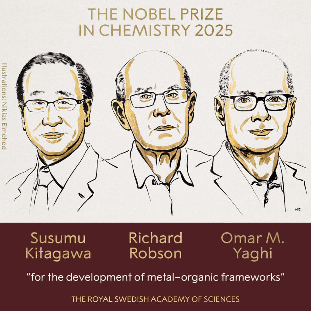 Kitagawa, Robson, Yaghi Win Nobel Prize In Chemistry For Molecular Work ...