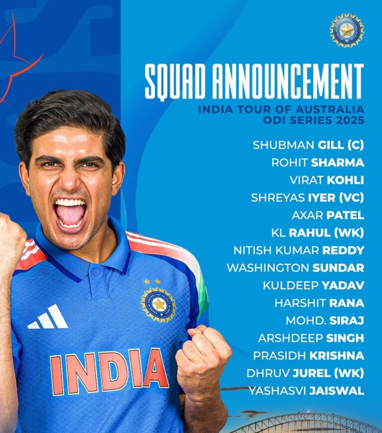 Indian ODI Squad To Leave For Australia On October 15 – Kashmir Observer