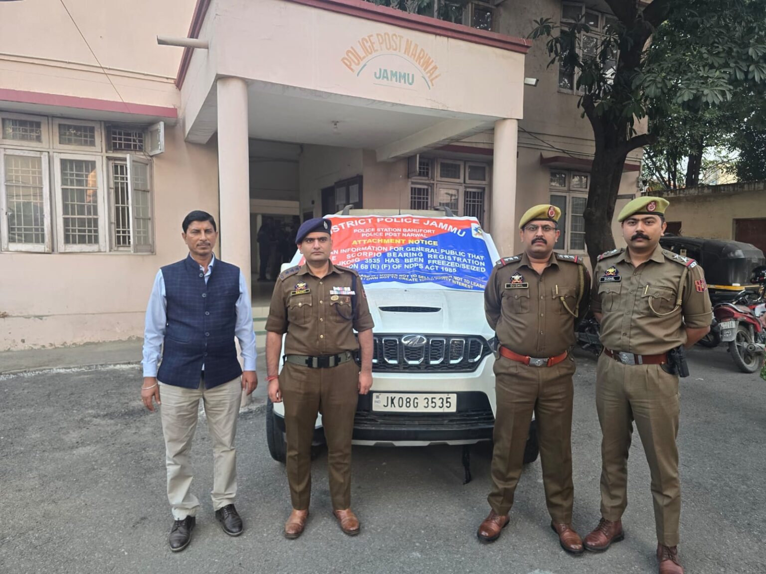 Jammu Police Seize Scorpio Vehicle Under NDPS Act – Kashmir Observer