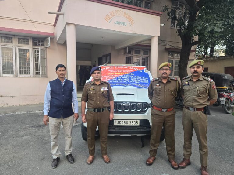 Jammu Police Seize Scorpio Vehicle Under NDPS Act – Kashmir Observer